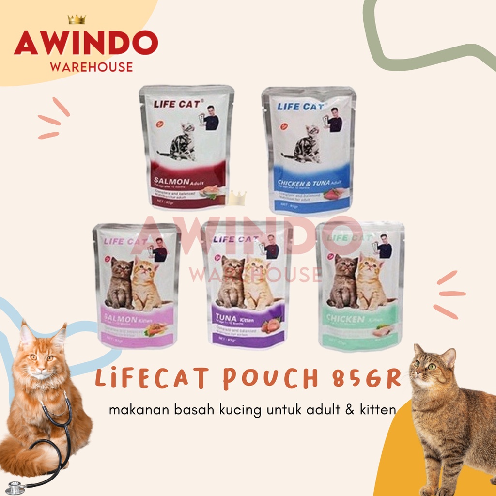 Jual LIFE CAT 85GR SACHET POUCH - Makanan Kucing Basa Lifecat Adult ...