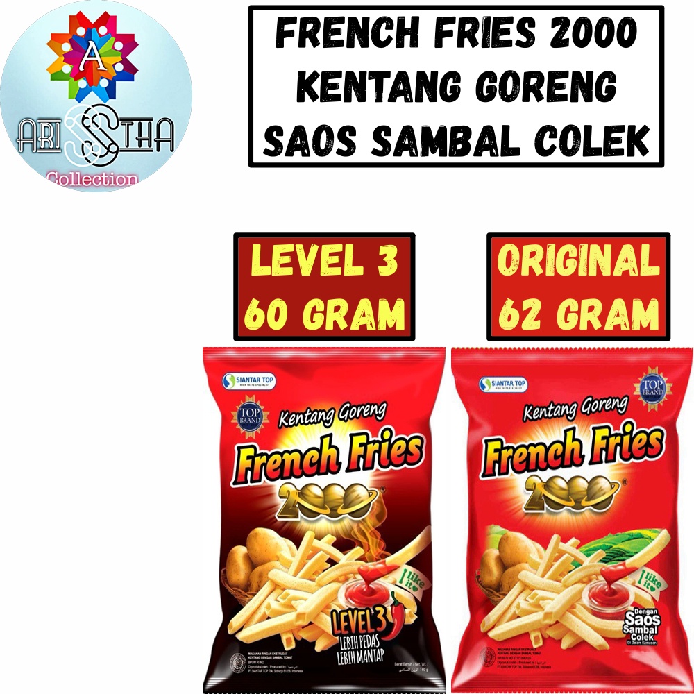 Jual French Fries 2000 Premium Saos Sambal Colek 62 Gram | Shopee Indonesia