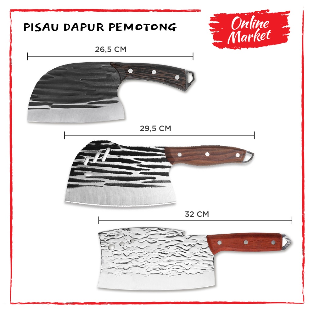 Jual Pisau Dapur Multifungsi Pemotong Daging & Tulang - Chopping Knife ...