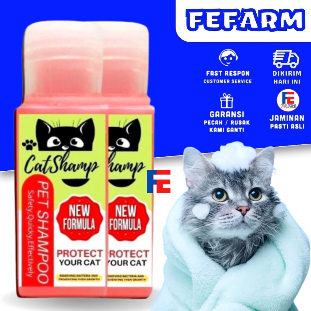 Jual Shampo Sampo Kucing Anti Kutu Anti Jamur CATSHAMP 30ml PROFARM ...