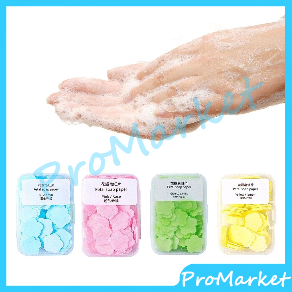 Jual Sabun Kertas Mini Motif Bunga Sabun Cuci Tangan Kertas Paper Soap ...