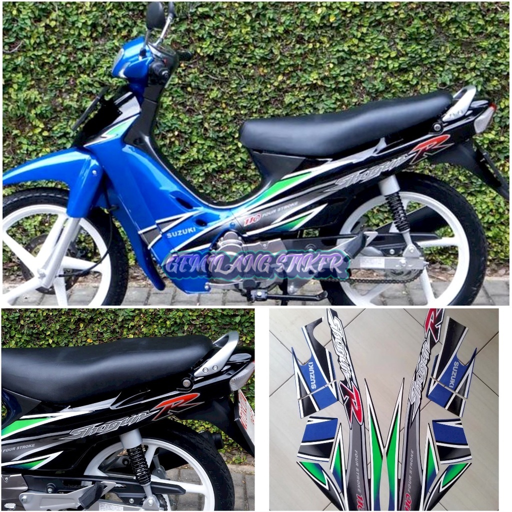 Jual Striping Decal Polet Sticker suzuki shogun 110 r 2002 2003 hitam ...