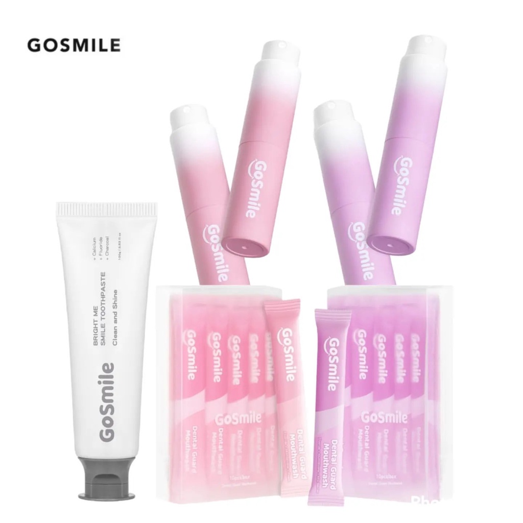 Jual Go Smile Charcoal Toothpaste Mouthwash & Spray Spray Mulut ...