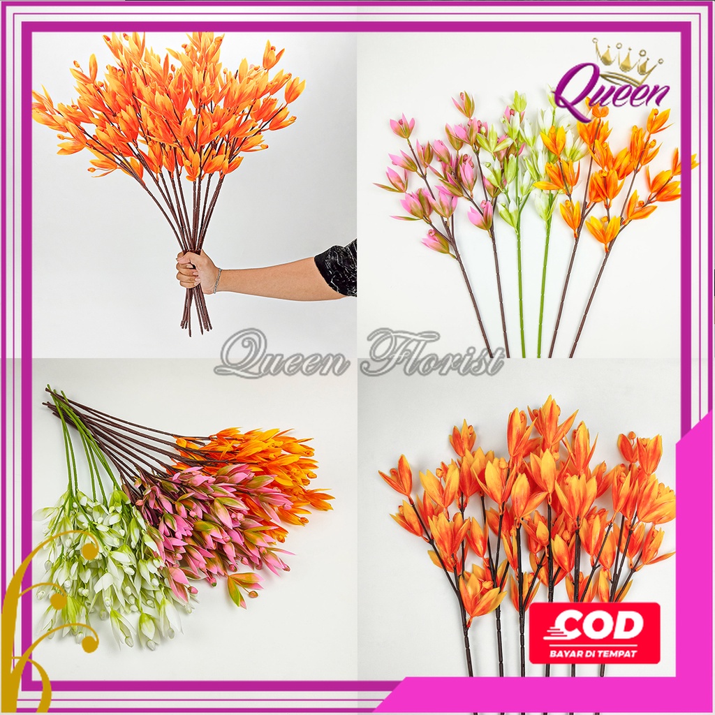 Jual Sedap Malam Plastik - Bunga Flowers Tuberose Cabang 3 Delphinium Spring Plastic Rangkaian ...