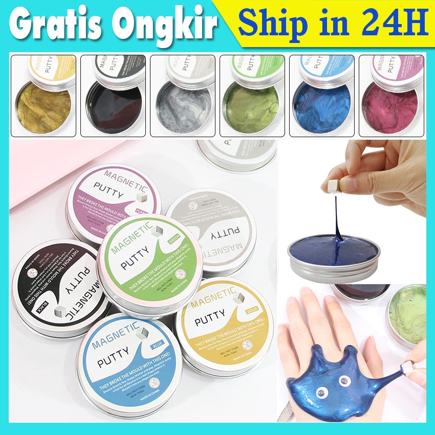 Jual Slime Magnetic Plasticine Mainan Squishy Magnet Mainan Penghilang ...