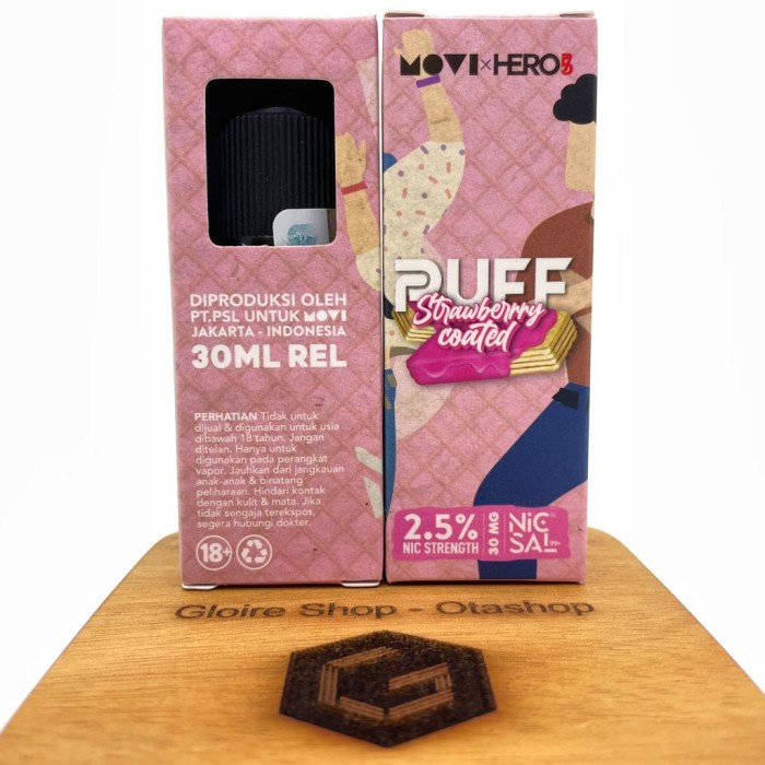 Jual SALT - Puff Wafer STRAWBERRY Coated 30ml Pods Friendly by Movi ...