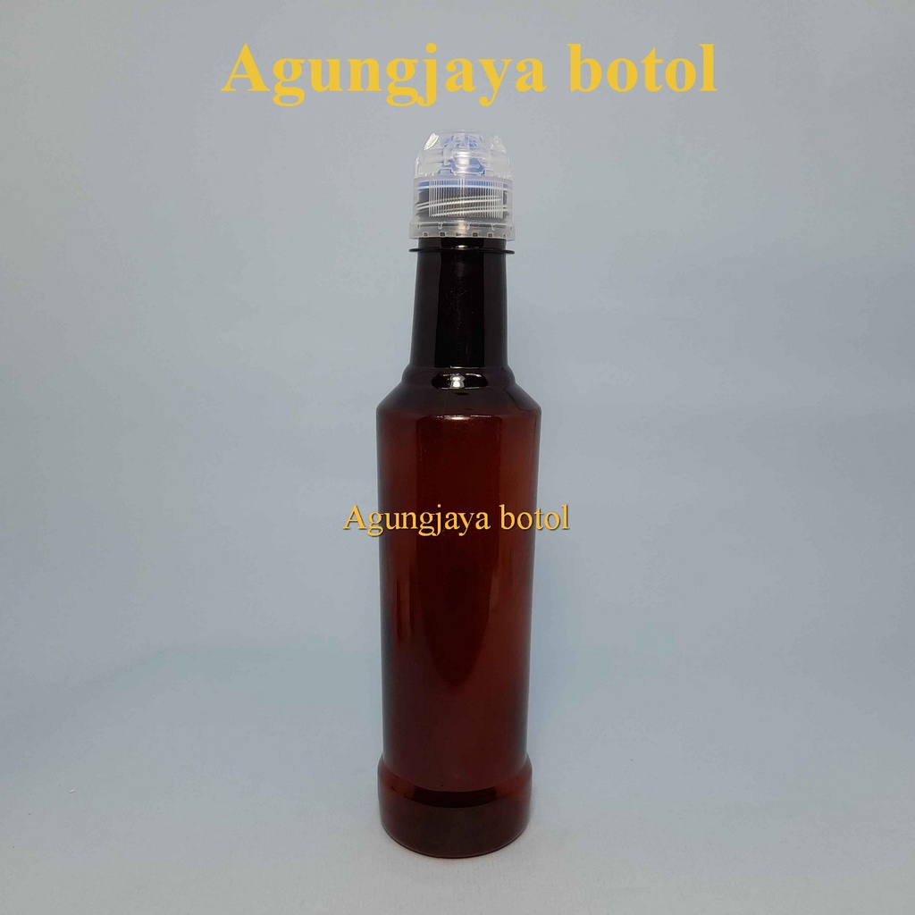 Jual Botol Pet 350 ml Marjan Coklat Trans Tutup Aqua Exlusive / Botol Plastik / Botol Marjan ...