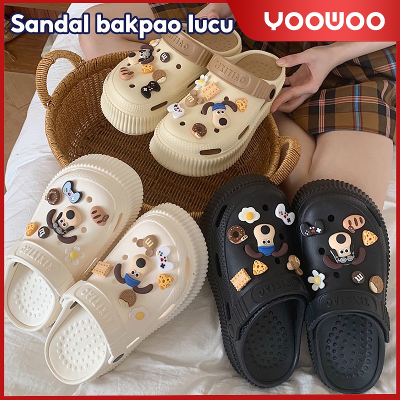 Jual Sandal bapao / sandal jibbitz / sandal slop / sandal baim / sandal ...