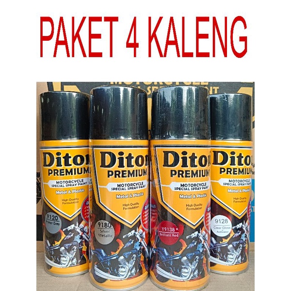 Jual cat spray Paket 4 kaleng pilok pilok diton premium brilliant red ...