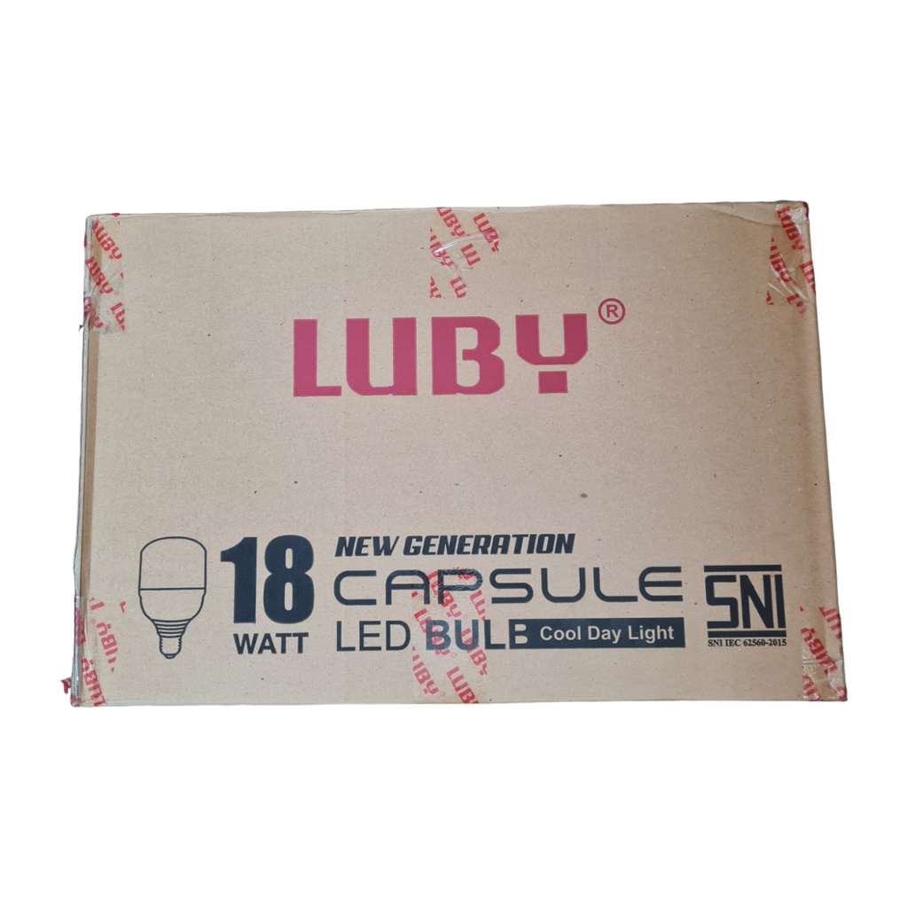 Jual Lampu LED Luby Capsule 18 W Watt 1 Dus Kardus Karton Koli isi 48 ...