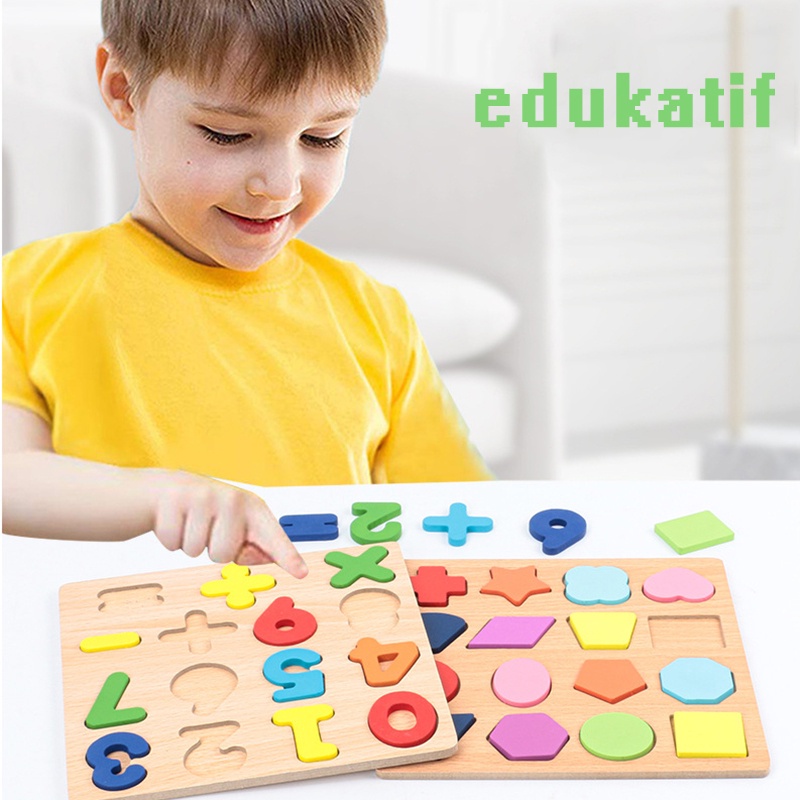 Jual 3D Chunky Puzzle Wooden Toys Number Murah Chunky Puzzle Anak Kayu ...