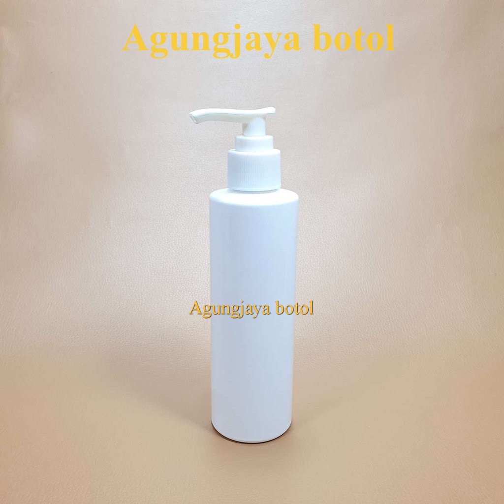 Jual Botol Pet 220 ml RF Putih Tutup Pump Lotion / Botol Plastik ...