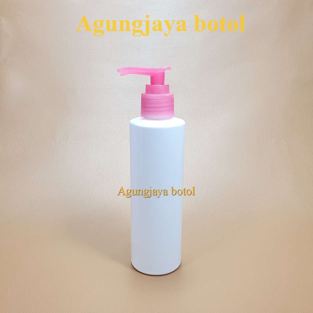 Jual Botol Pet 220 ml RF Putih Tutup Pump Lotion / Botol Plastik ...