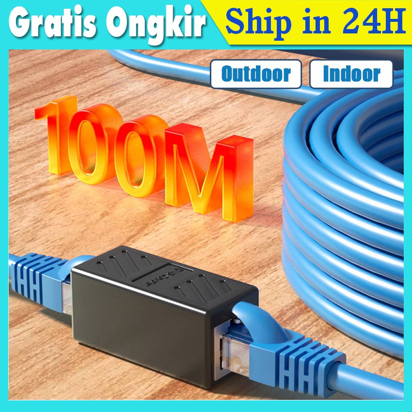 Jual Barel RJ45 Waterproof Outdoor RJ45 Barrel Coupler FEMALE TO FEMALE ...