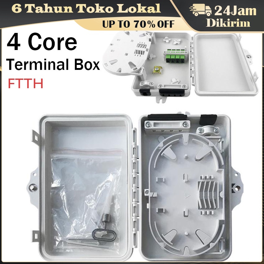 Jual odp 4 core lengkap spliter 1:4 SC UPC/ODP MINI 4CORE FTTH | Shopee ...