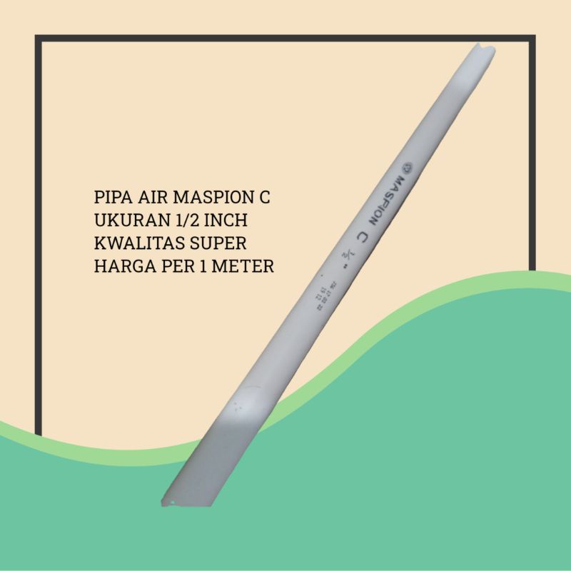 Jual PIPA PVC C 1/2" PIPA PARALON PRALON 1/2 INCH / PIPA AIR MASPION ...