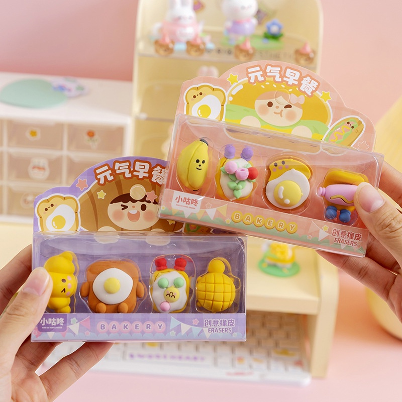 Jual [HARU] Breakfast Set Eraser Aesthetic Stationary Penghapus Lucu ...
