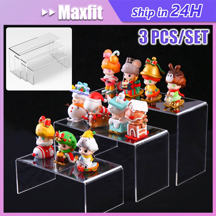 Jual 3 Pcs/Set Rak Akrilik Acrylic U Balok Rak Display Action Figure ...
