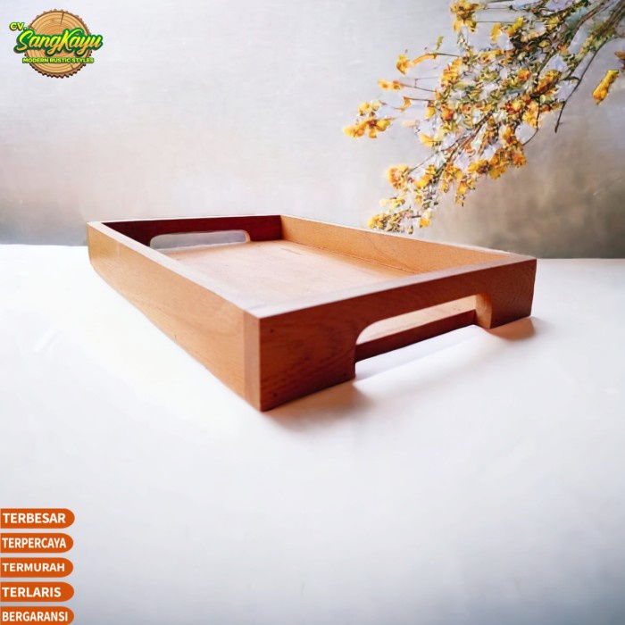 Jual Nampan kayu 35x25x5 cm Nampan wooden tray kotak kayu serbaguna ...