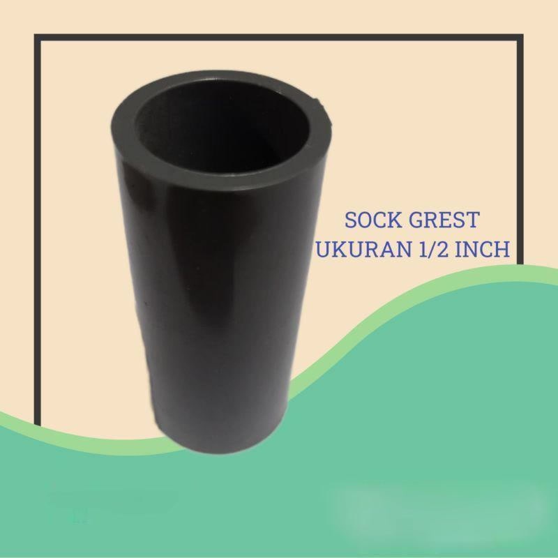 Jual SOCK 1/2 INCH FITTING PIPA PVC GREST - SOCKET - SOK - SOKET GREST ...