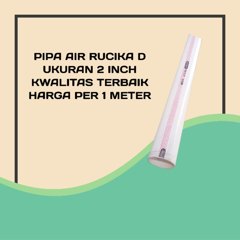 Jual PIPA PVC D 2" PIPA PARALON PRALON RUCIKA 2 INCH / PIPA AIR RUCIKA ...
