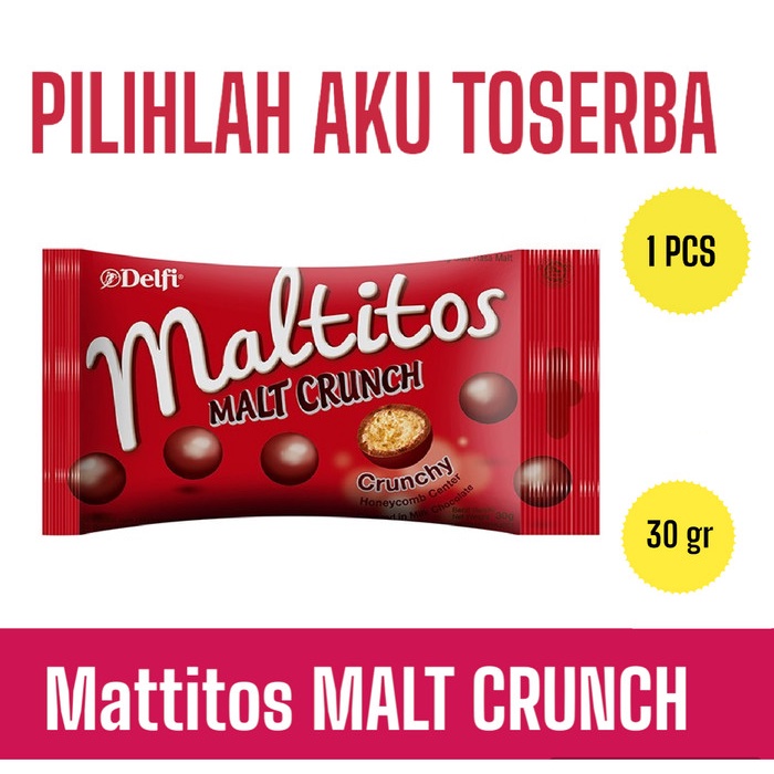 Jual Delfi MALTITOS Malt Crunch Coklat Crunchy 30 gr - ( HARGA 1 PCS ...
