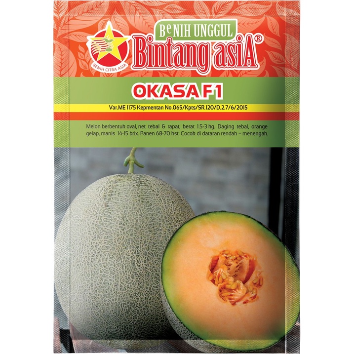 Jual Benih Melon OKASA F1 20 Gram Cap Bintang Asia PT Benih Citra Asia ...