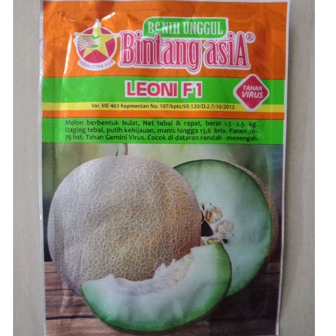 Jual Benih Melon Putih Tahan Virus LEONI F1 20 gr Bibit Buah Hijau ...