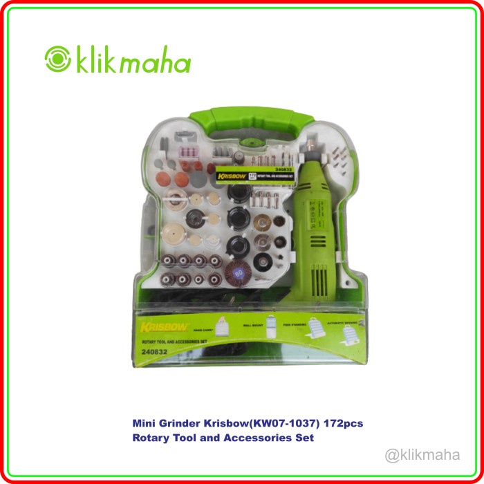 Jual Mini Grinder Krisbow(KW07-1037) 172pcs Rotary Tool and Accessories Set | Shopee Indonesia