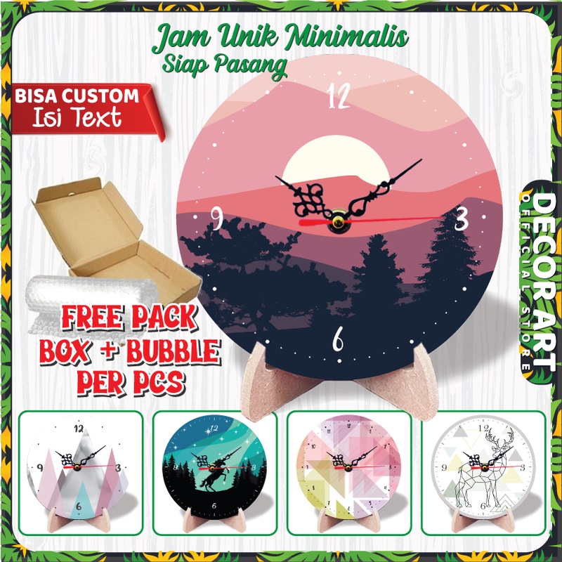 Jual DecorArt - Jam Unik Siap Pasang Bisa Custom Motif Aethetic ...