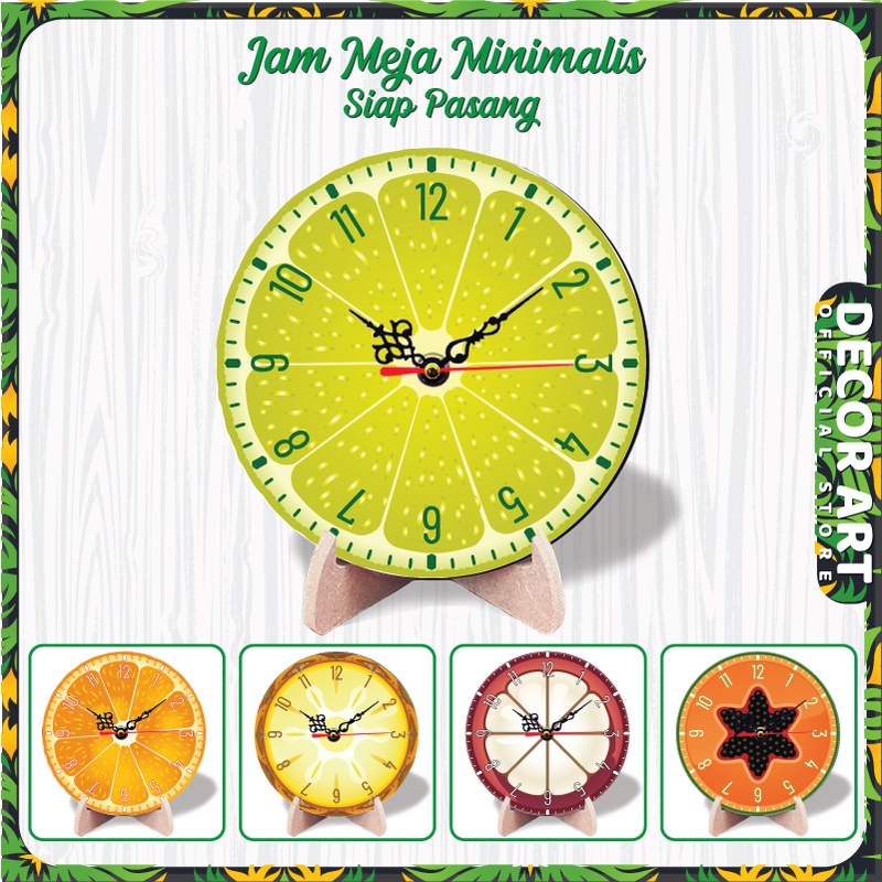 Jual DecorArt - Jam Unik Siap Pasang Jam Meja Motif Buah Buahan (Kode ...
