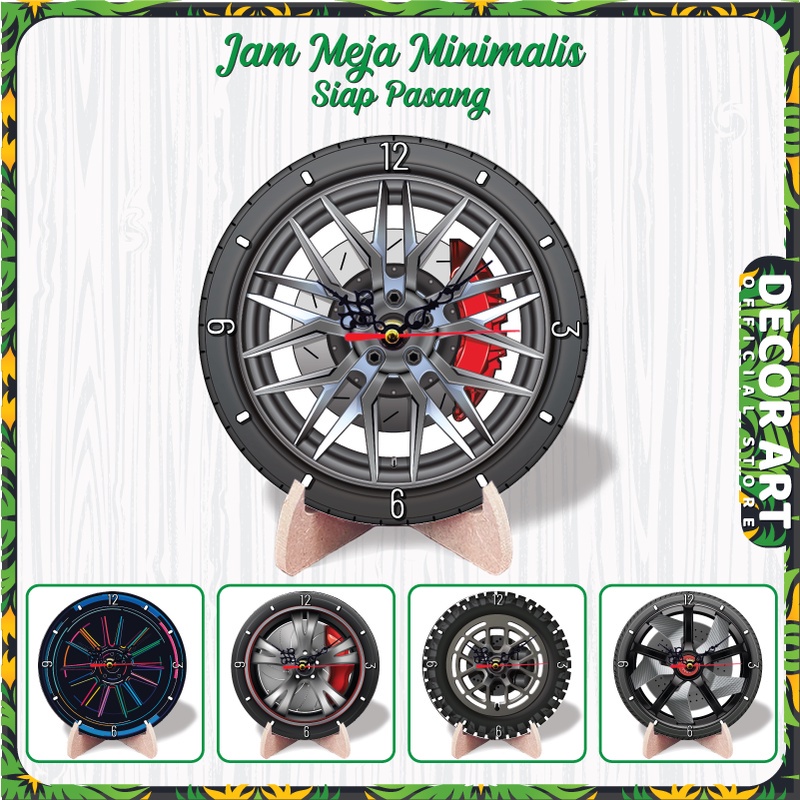 Jual DecorArt - Jam Unik Siap Pasang Jam Meja Modern Desain Velg Mobil ...