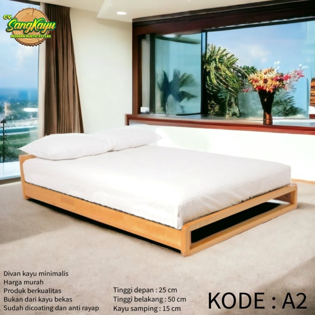 Jual Dipan tempat tidur kayu MODEL A-2 Dipan Ranjang kayu divan kayu ...