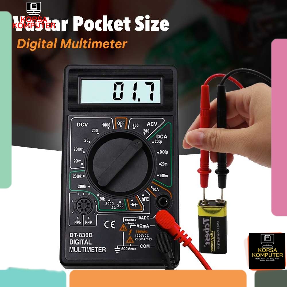 Jual Alat Ukur Listrik Digital Voltmeter Digital Ampere Meter Pocket Size Digital Multimeter ...