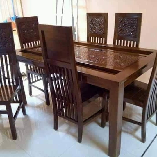 Jual meja makan balero minimalis kayu jati Jepara Mebel Jepara | Shopee Indonesia