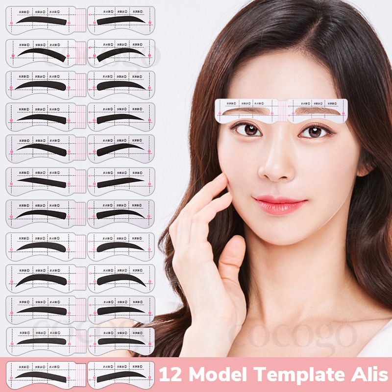Jual Cetakan Alis Tali 12 Model Alis | 12pcs Stiker Alis Silikon ...