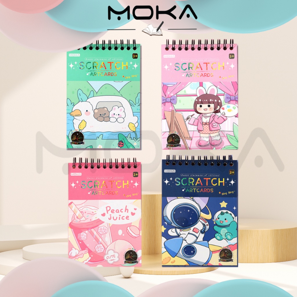 Jual MOKA SCRATCH NOTE / BUKU MAGIC WARNA / BLACK CARDBOARD MINI / SCRATCH BOOK / MAINAN EDUKASI ...