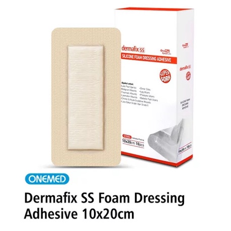 Jual Dermafix SS 10 x 20 cm Adhesive Foam Dressing Plester Luka Onemed ...