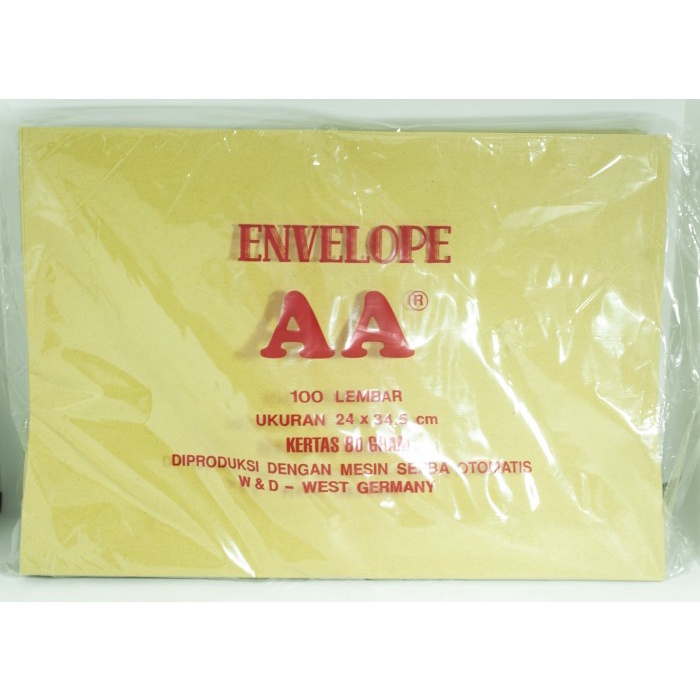 Jual AMPLOP AA KESING COKLAT FOLIO TANPA PEREKAT ( 240 X 345 MM ...