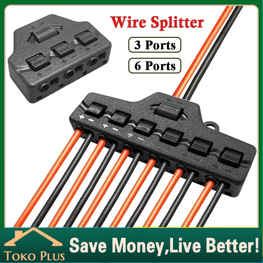 Jual Splitter Konektor Terminal Kabel Lampu Led 1 In 3 Out /1 In 6 Out ...