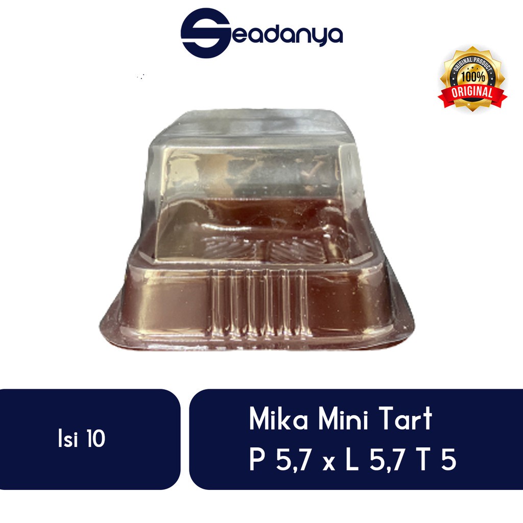 Jual Mika Mini Cake Tart (ISI 10pcs) -P:5,7/L:5,7/T:5 -Mica Untuk ...