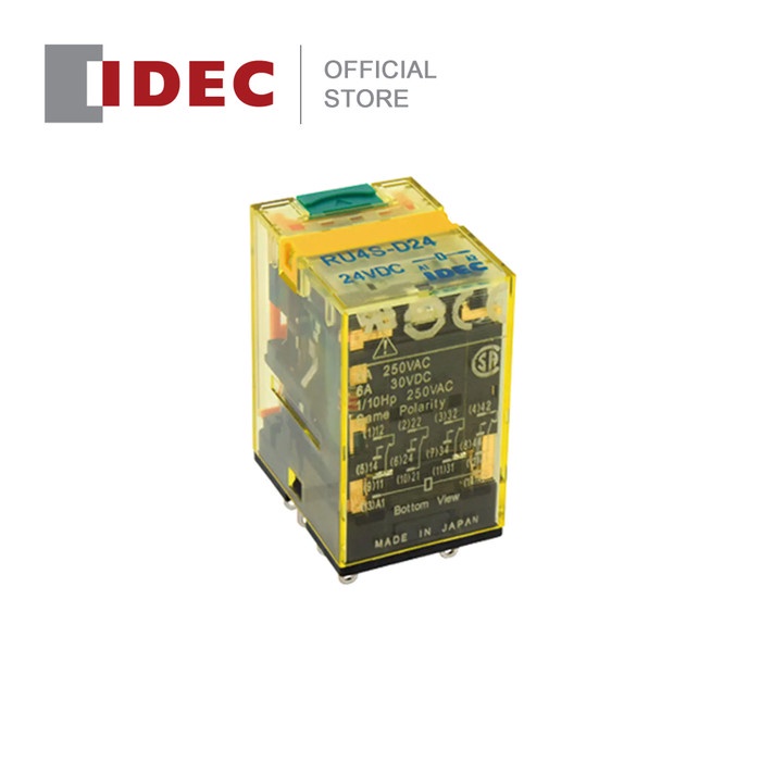Jual IDEC RU4S-D24 Relay Plug-in 14 Kaki 4PDT with Latching Lever ...