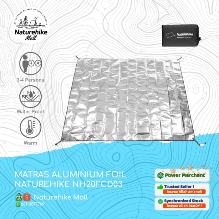 Jual MATRAS ALUMINIUM FOIL NATUREHIKE NH20FCD03 FOOTPRINT TENDA CAMPING ...