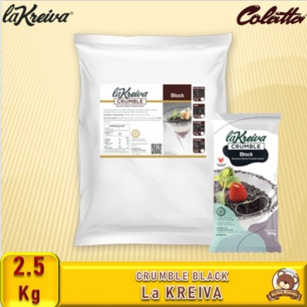 Jual La Kreiva Black Crumble Fine 2,5kg Topping Dekorasi Kue Minuman ...