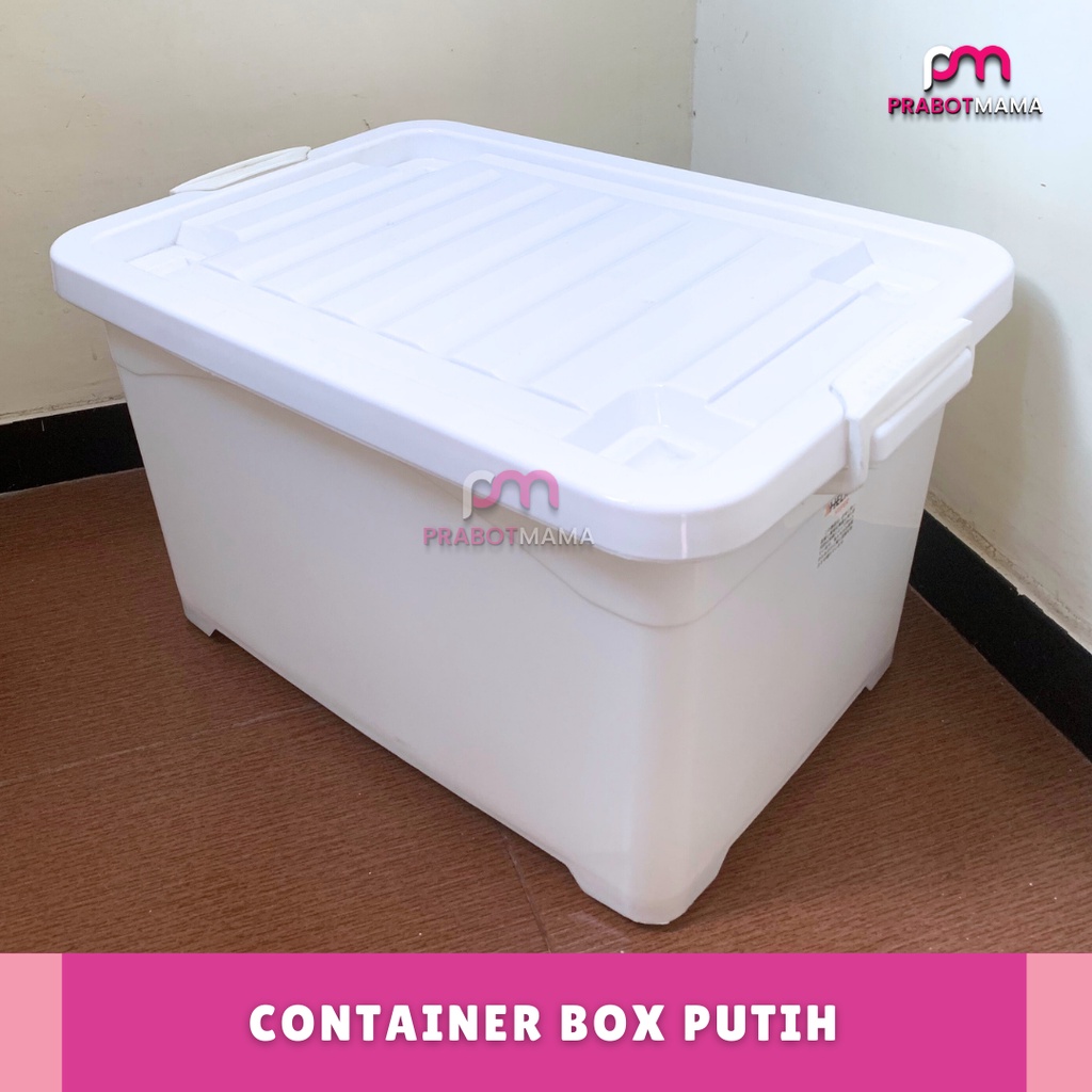 Jual Container Full Putih 60L - Prabotmama / Box Roda / Kotak ...