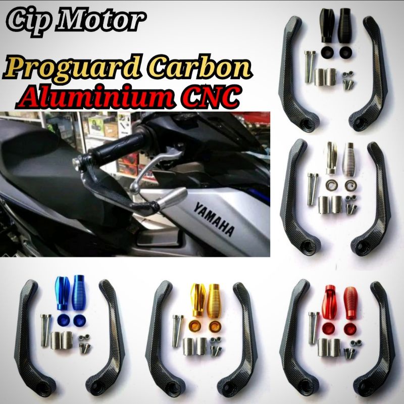 Jual Proguard Carbon Handguard hitam merah silver gold biru | Shopee ...