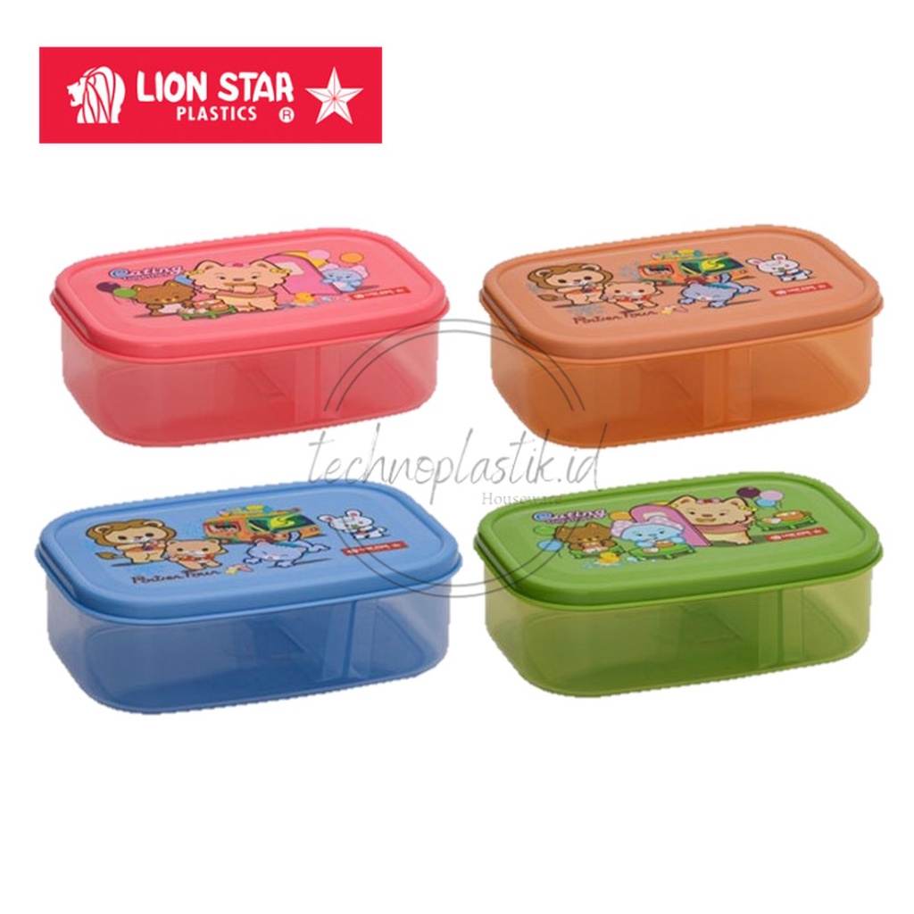 Jual LION STAR Bella Lunch Box Sekat 2 Kotak Makan Sekat Anak 475 Ml ...