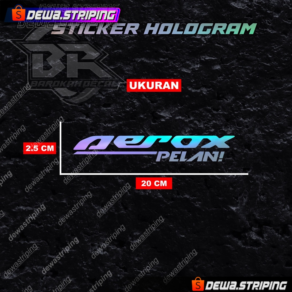 Jual Sticker Cutting Pelan Stiker Motor Pelan Hologram Harga Satuan ( 1 ...