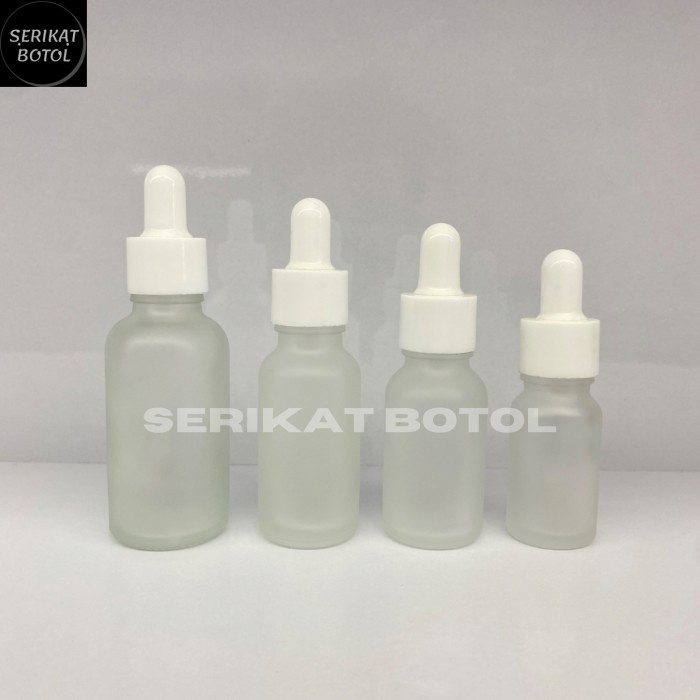 Jual BOTOL KACA PIPET SERUM 10 ML FROSTED RING WHITE 15ML 20 ML 30ML ...