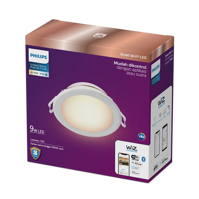 Jual Philips Smart Wifi Wiz LED Downlight 9W 9 Watt Tunable White | Shopee Indonesia